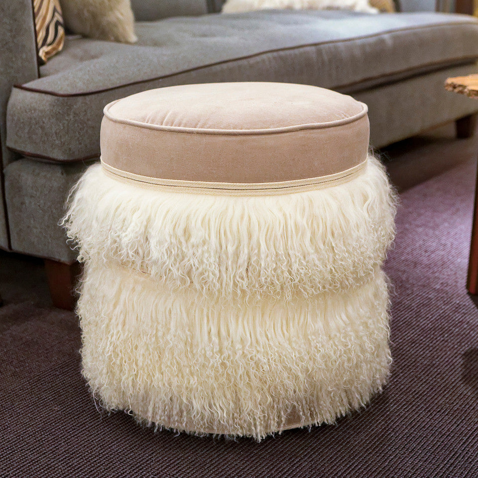 Cecil Ottoman Silver - V Rugs & Home | Luxe Home Philadelphia